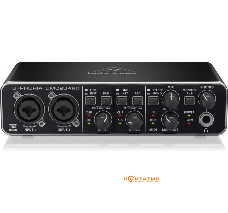 Аудиоинтерфейс Behringer UMC204HD купить в Киеве, Украине. Цена, отзывы ...