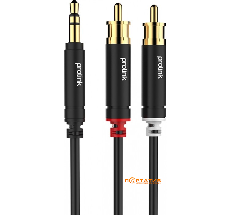 Кабель ProLink 3.5 mm Stereo Plug - 2xRCA Plugs 1.5m (HMM103-0150 ...